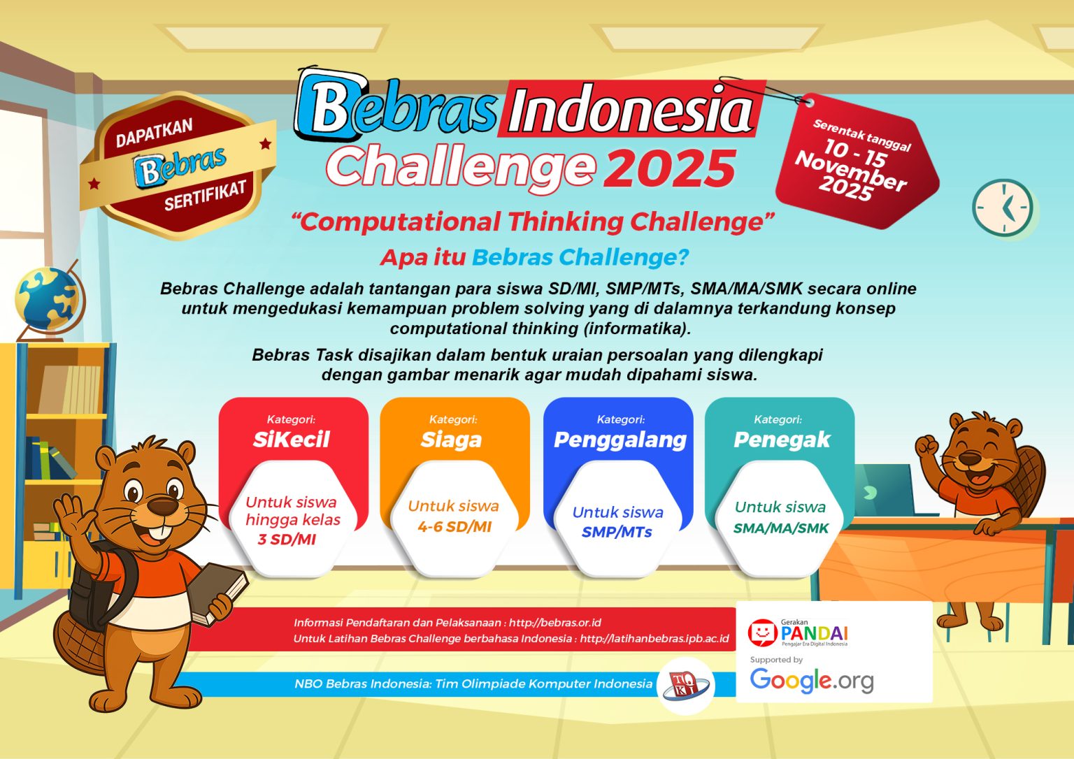 Bebras Challenge 2025 – Biro Bebras UC